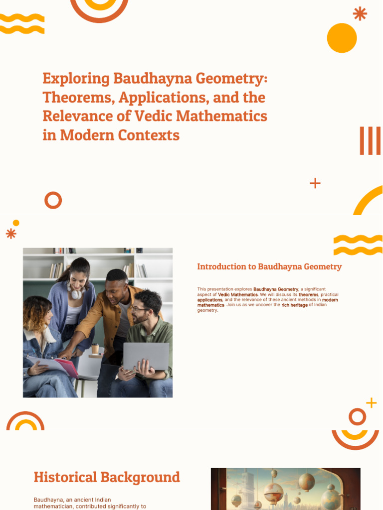 Slidesgo Exploring Baudhayna Geometry Theorems Applications and The Relevance of Vedic ...