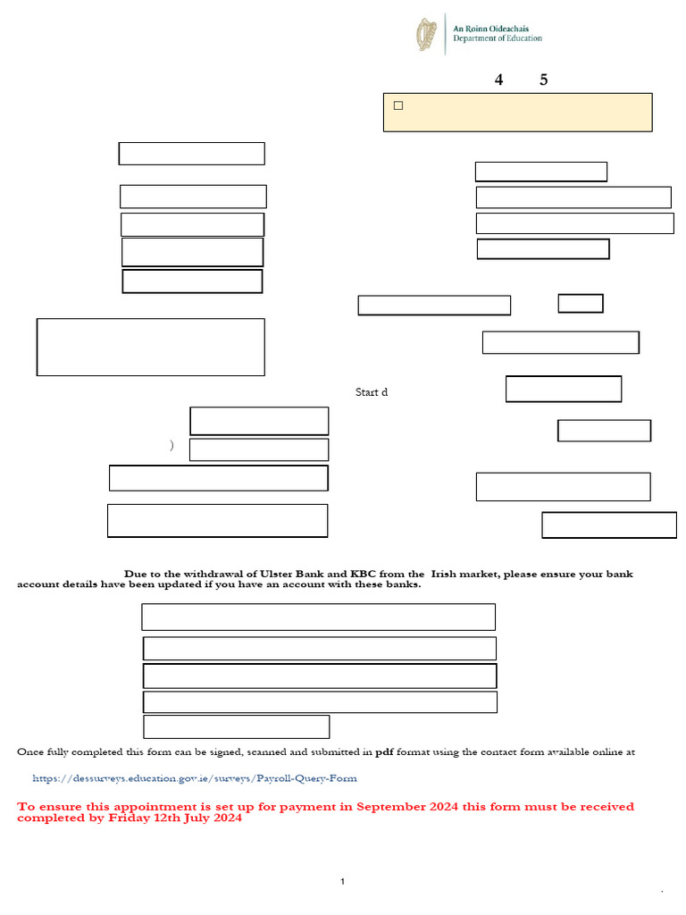 Primary Teachers Appointment Form 202 /202: Incomplete Forms Will Be ...