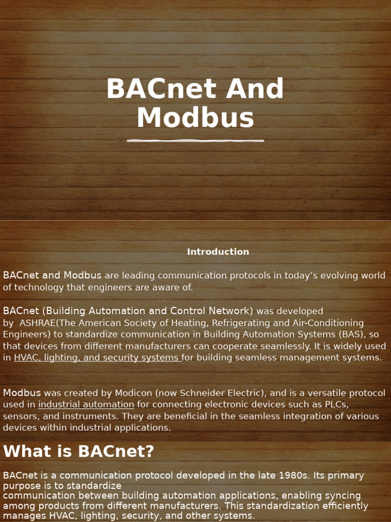 BACnet and Modbus | PDF | Computer Network | Internet Of Things
