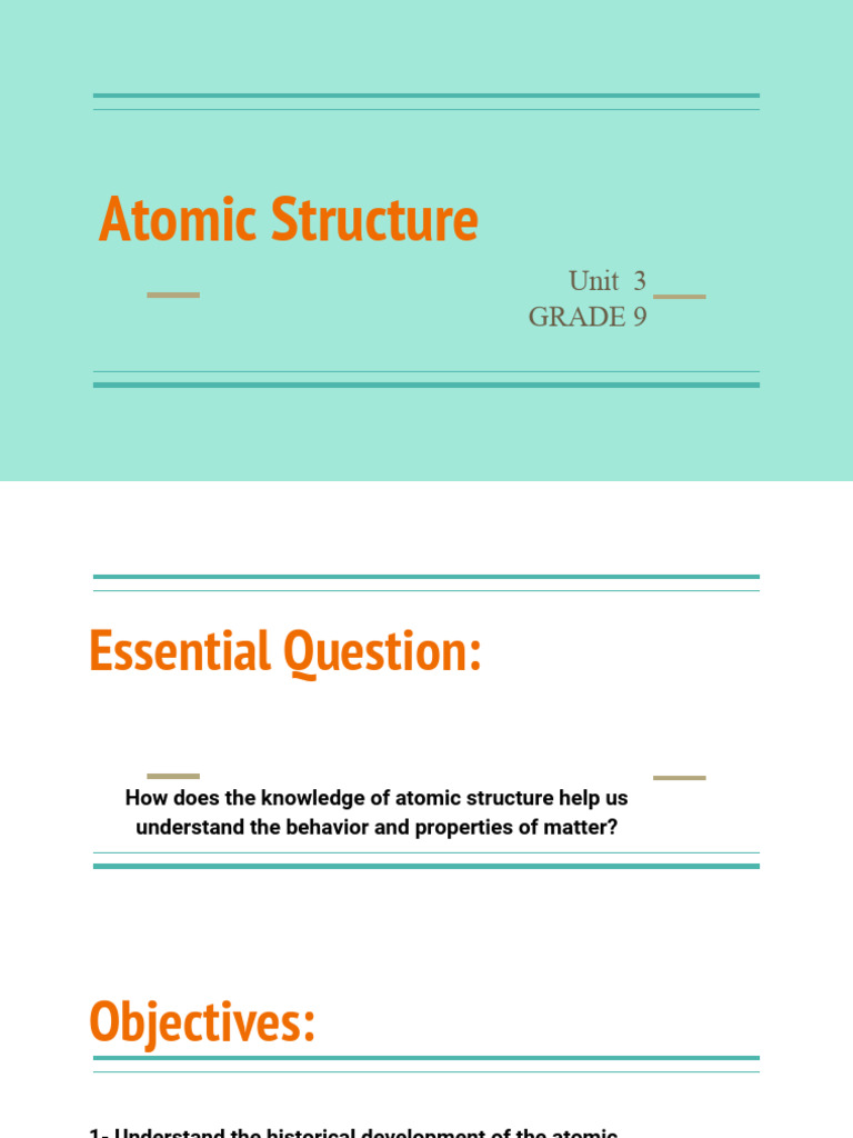 Chapter 3 Atomic Structure Pdf Atoms Energy Level