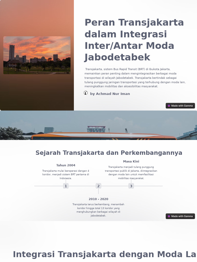 Integrasi Moda Transportasi Jabodetabek | PDF