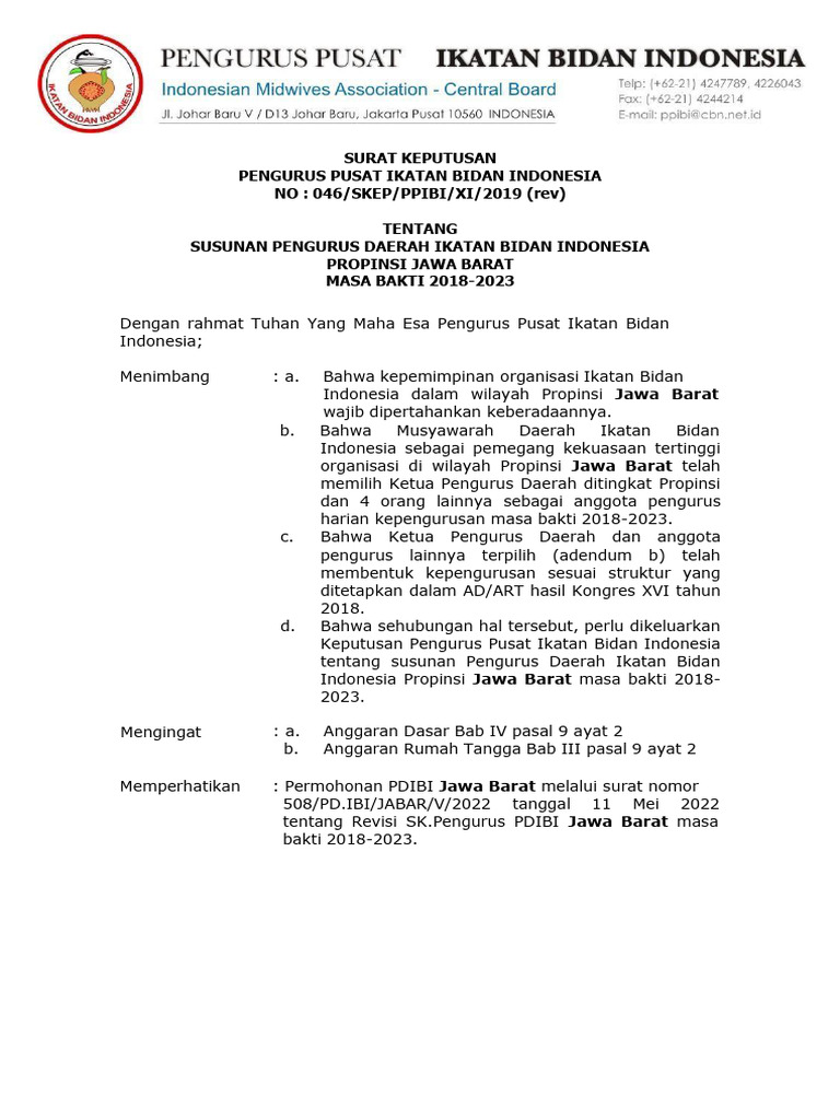 SK PD IBI Jabar (2018-2023) | PDF