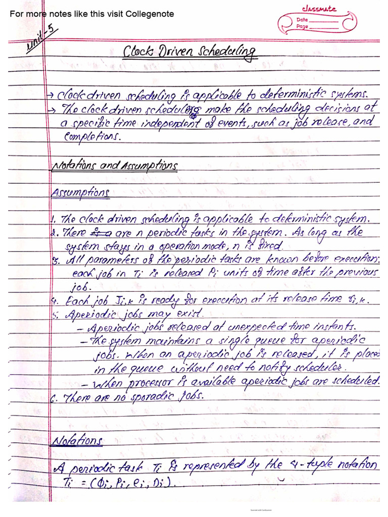 Clock-Driven Scheduling | PDF