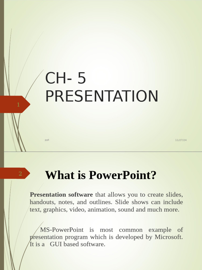 CH 5 Presentation | PDF | Microsoft Power Point | Computing