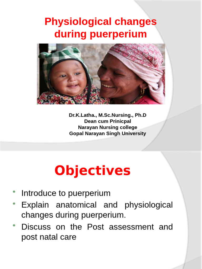 Normal Puerperium and Its Management - B.SC& M.SC (N) | PDF ...
