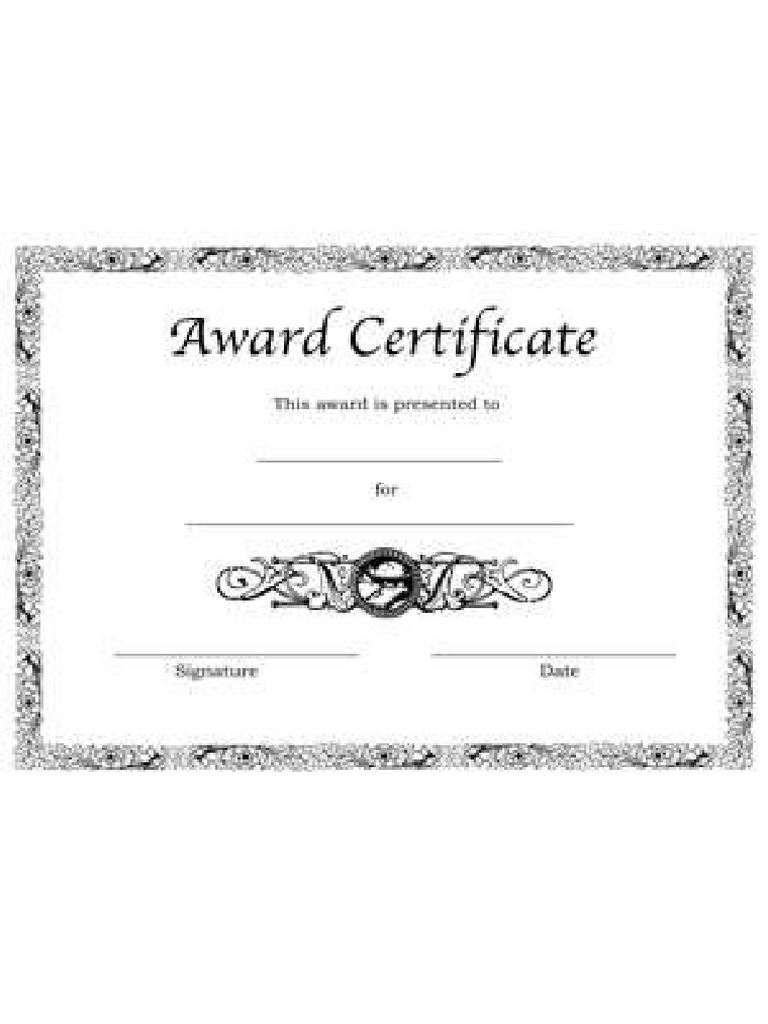 Free Award Certificate | PDF