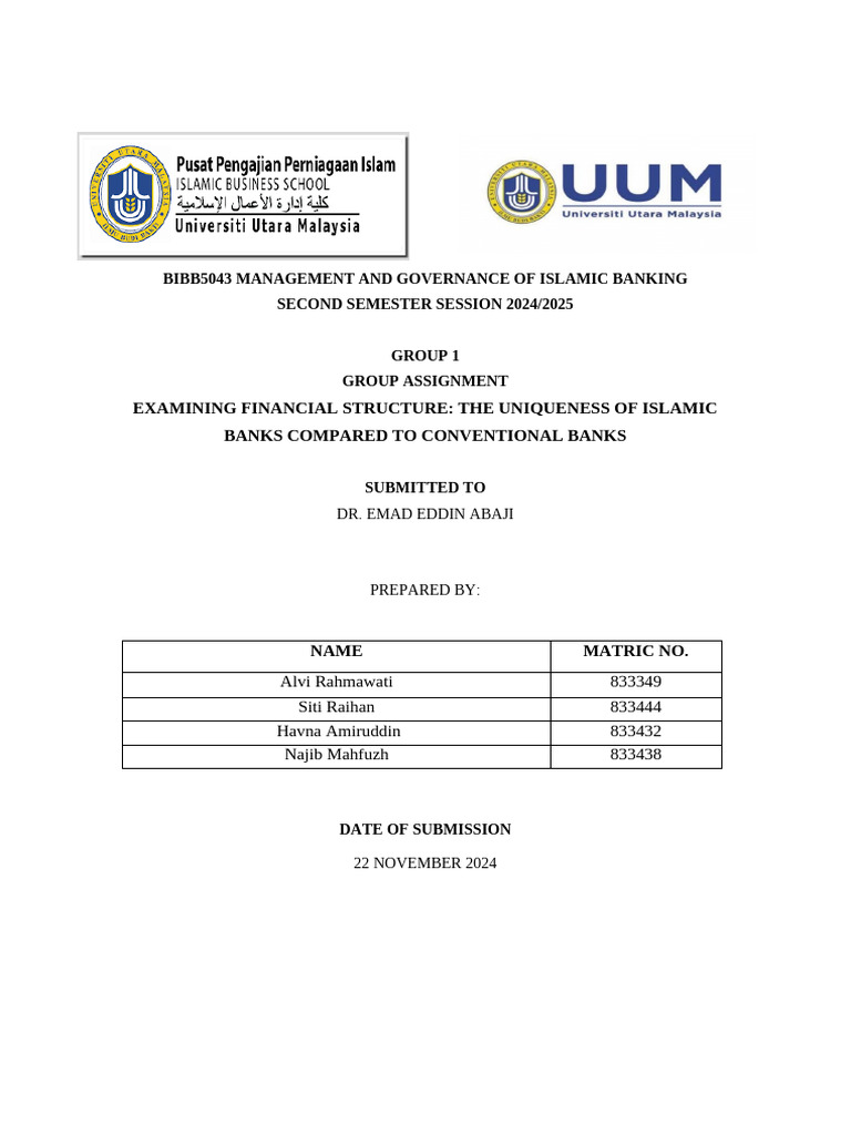 Group Assignment (1) | PDF | Islamic Banking And Finance | Capital Structure