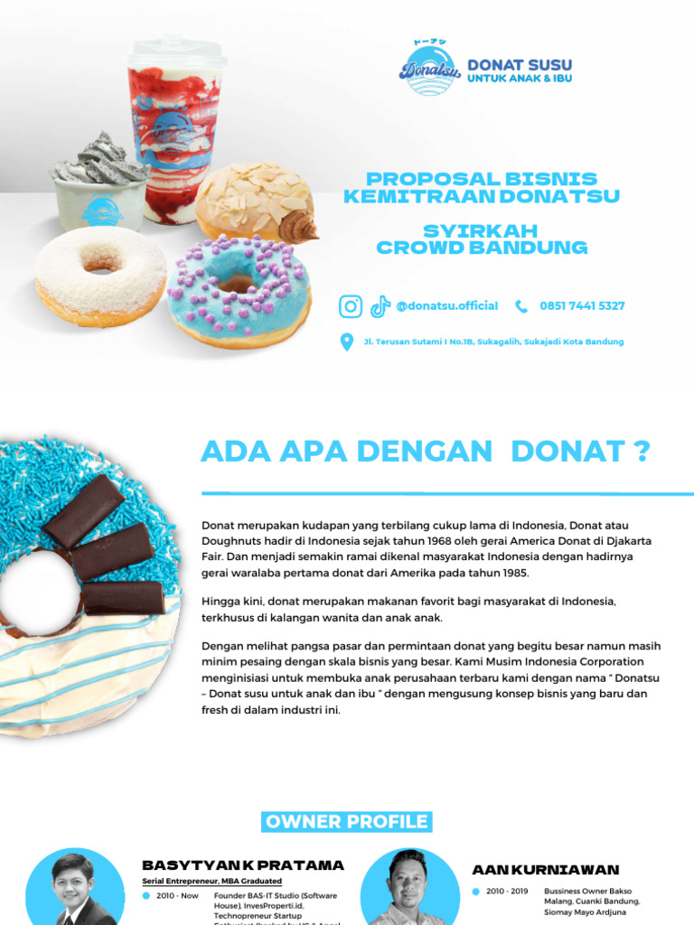 Kemitraan Bisnis Donatsu Donat Susu | PDF