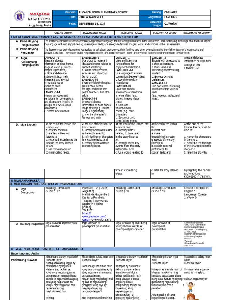 Week 6 Language | PDF