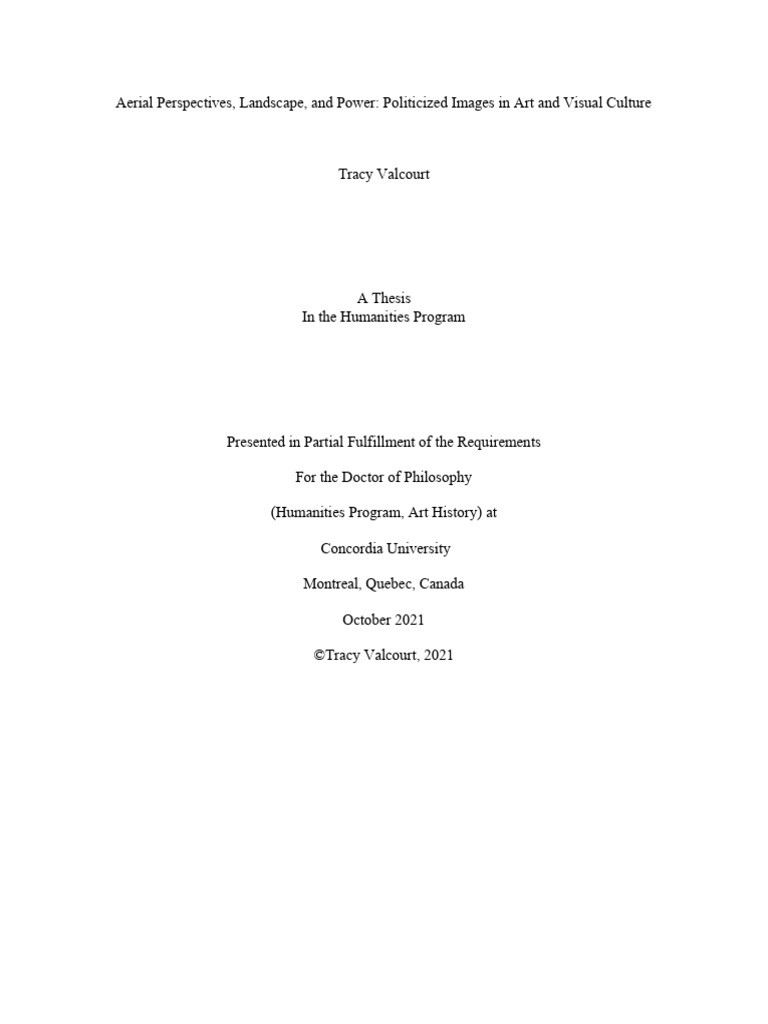Aerial Perspectives, Landscape, and Power Politicized Images in Art and ...