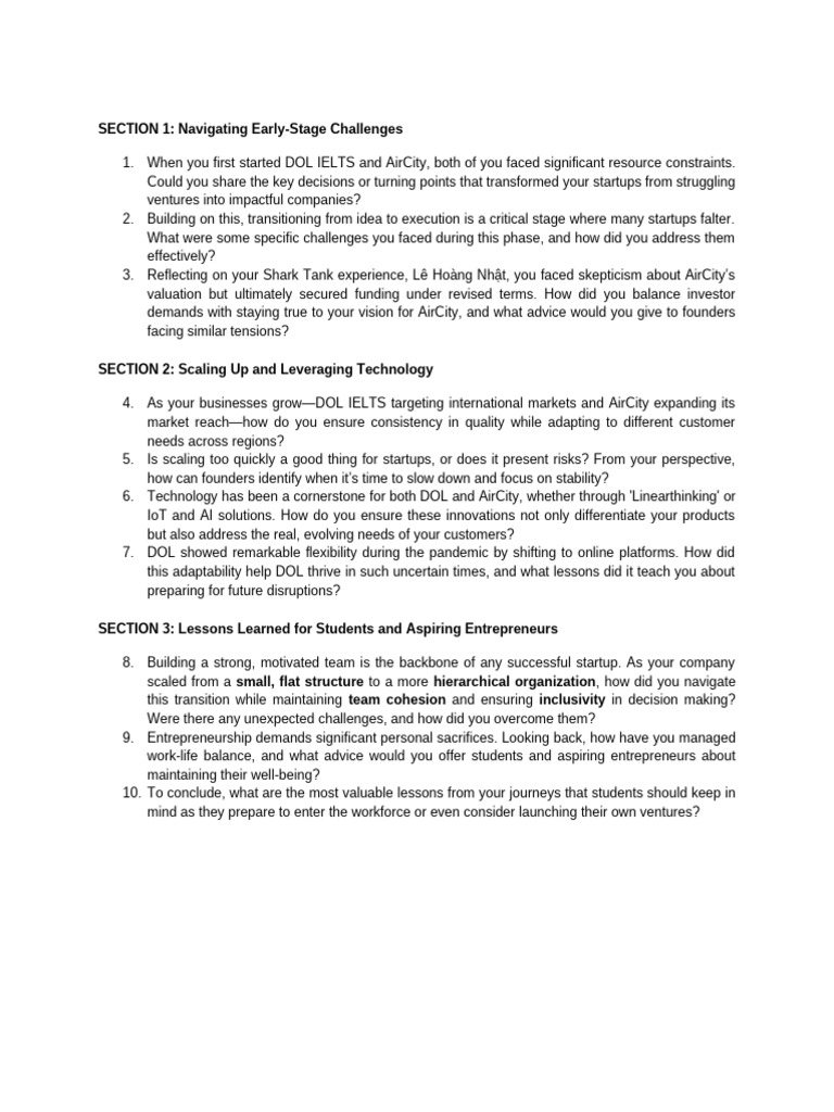 Startup Success: Lessons from Founders | PDF | Startup Company | Small ...