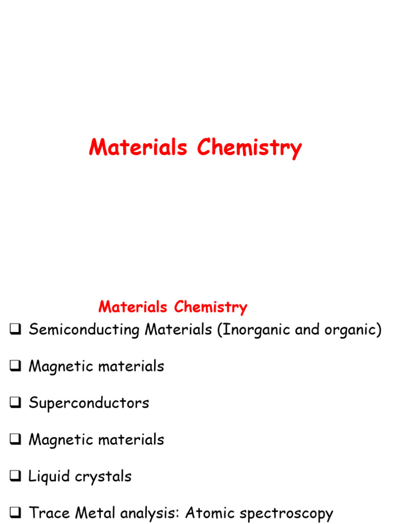 Materials Chemistry B.tech | PDF | Semiconductors | Oled