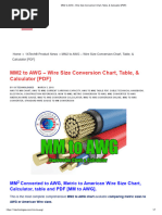 AWG to MCM Conversion Table | PDF | Manufactured Goods | Wire