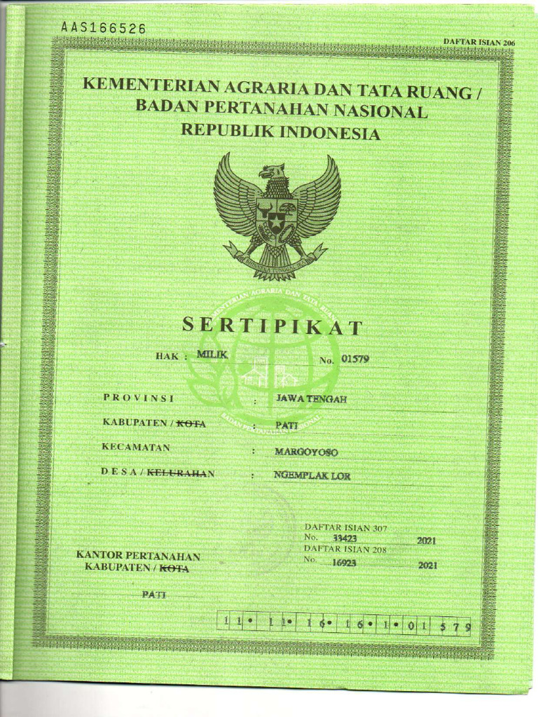 SHM 1579 Ngemplak Lor | PDF