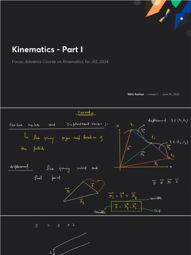 Kinematics Part I With Anno | PDF