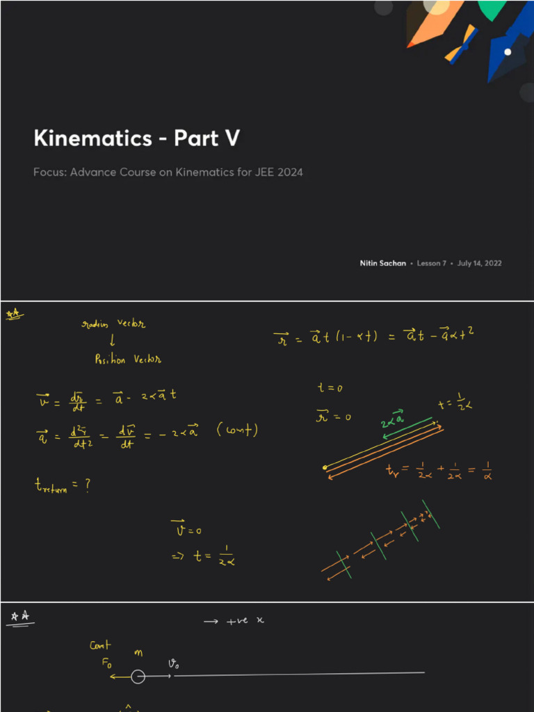 Kinematics Part V With Anno | PDF