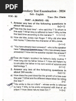 1PUC English MODEL PAPER 2024-25 | PDF