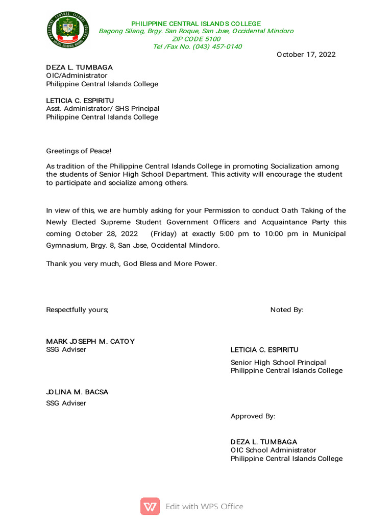 Request Letter 1 | PDF