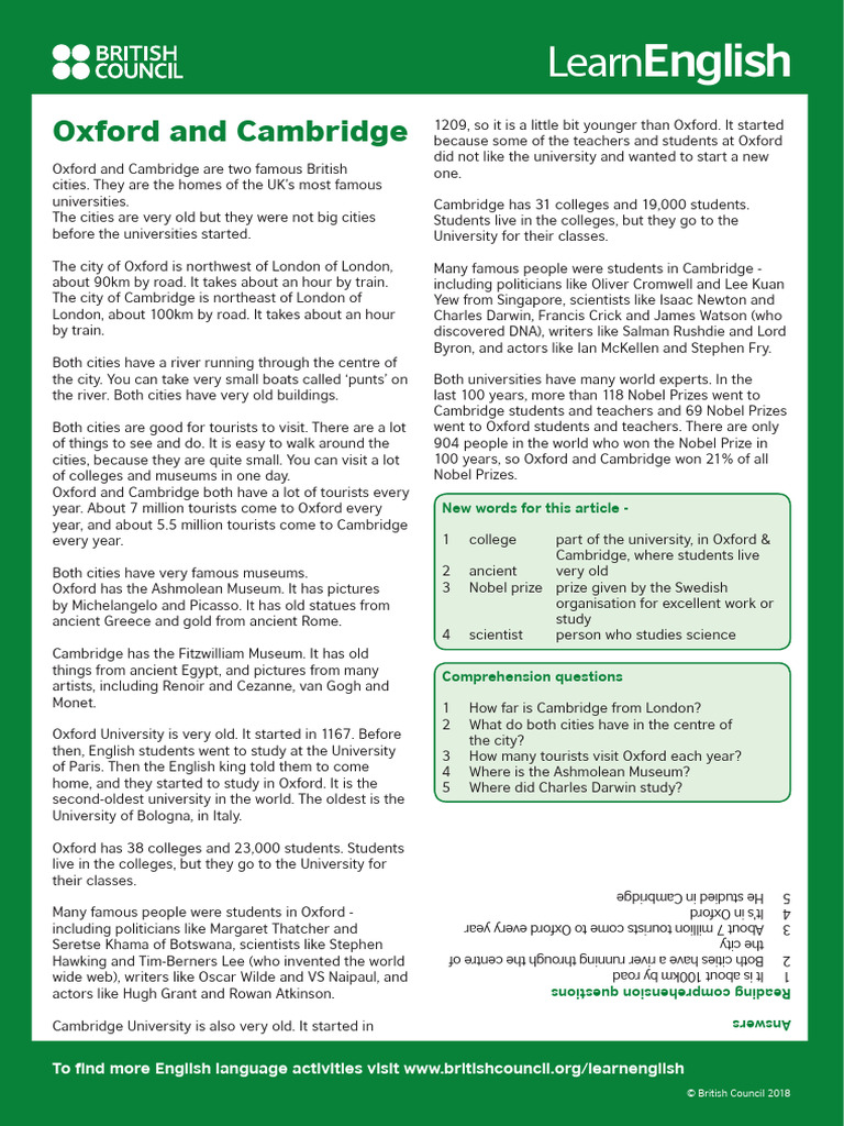 8 Oxford and Cambridge A1 | PDF | University Of Cambridge
