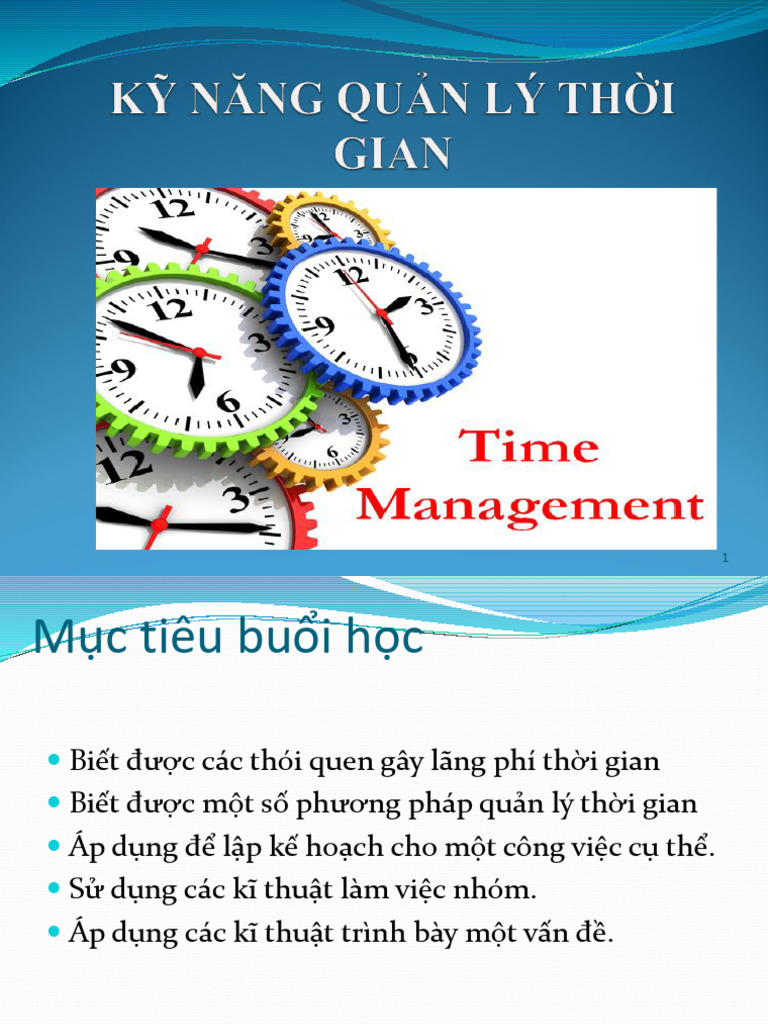 B4 - Ky Nang Quan Ly Thoi Gian - Lap Ke Hoach | PDF