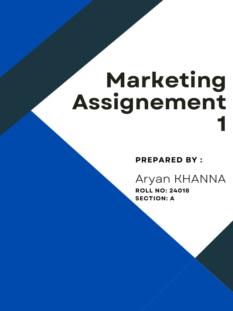 Marketing Assignement PDF | PDF
