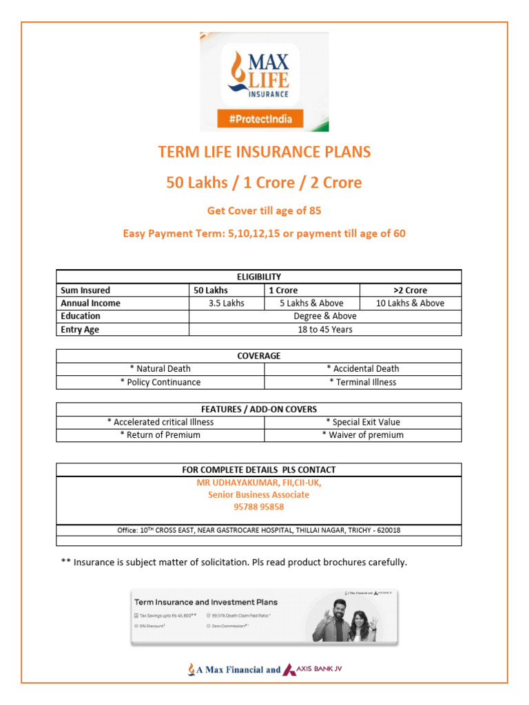 Term Life Insurance TNPL Brochure V3 | PDF