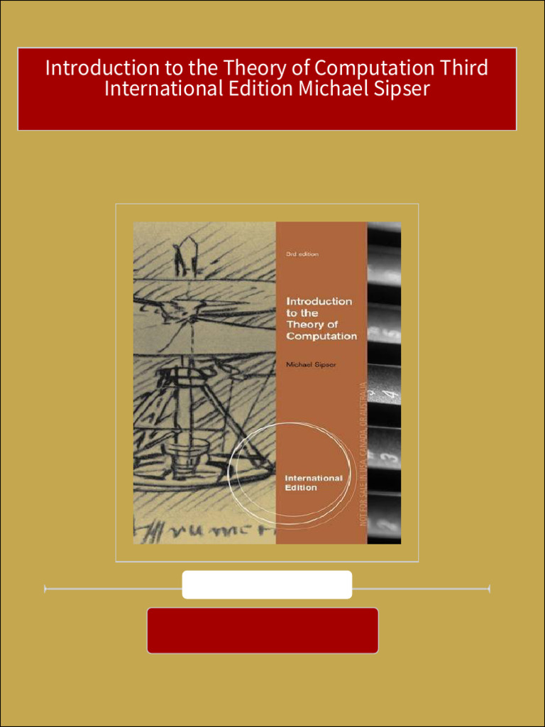 Introduction To The Theory Of Computation Third International Edition 