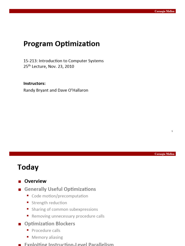 25 Optimization | PDF | Compiler | Applied Mathematics