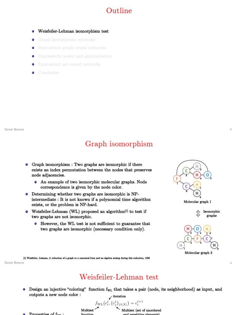 Outline: Weisfeiler-Lehman Isomorphism Test | PDF | Vertex (Graph ...