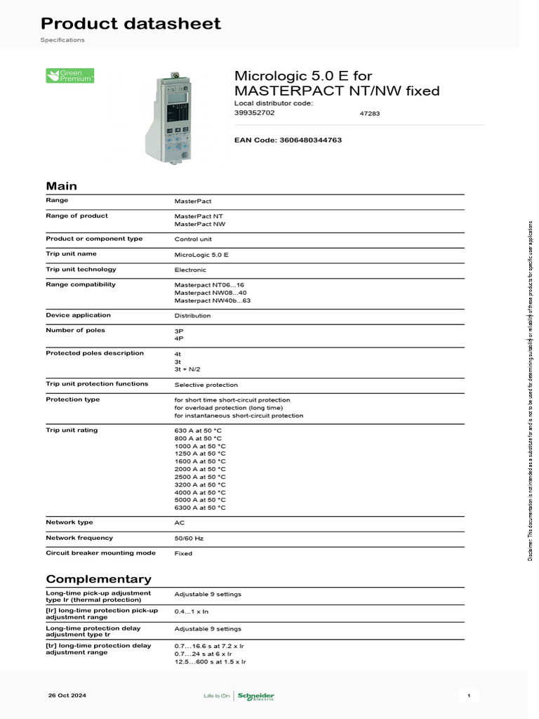 Schneider Electric - MasterPact-NW - 47283 | PDF | Electrical ...
