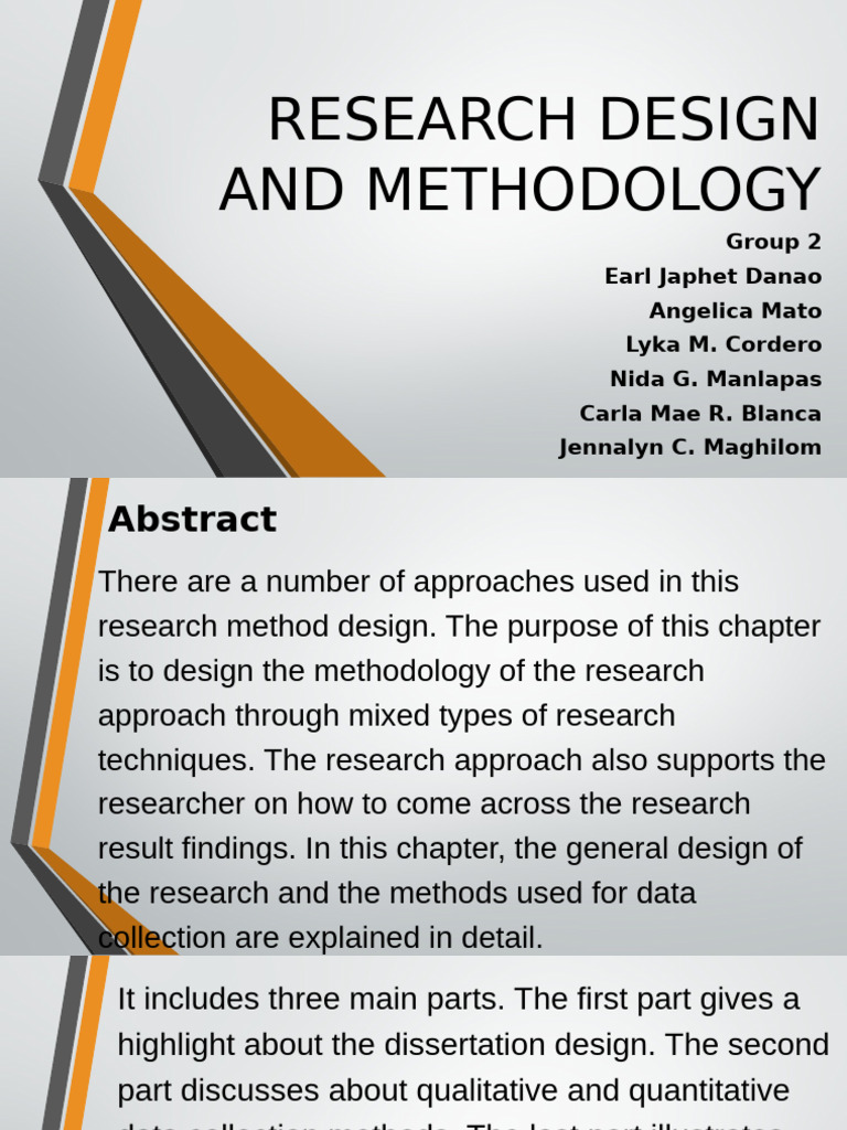 Research Design and Methodology (Group 2) | PDF | Quantitative Research ...