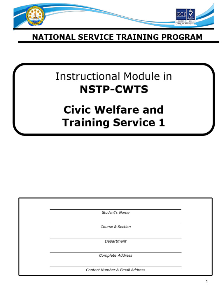NSTP Cwts Module | PDF | Human Migration | Community