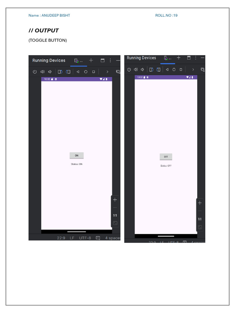 Output Android Assginment | PDF
