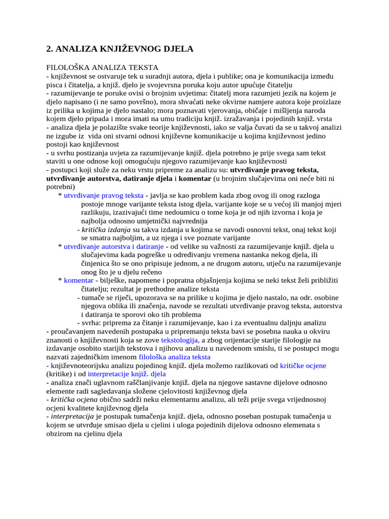 Teorija Književnosti - 2. Poglavlje | PDF