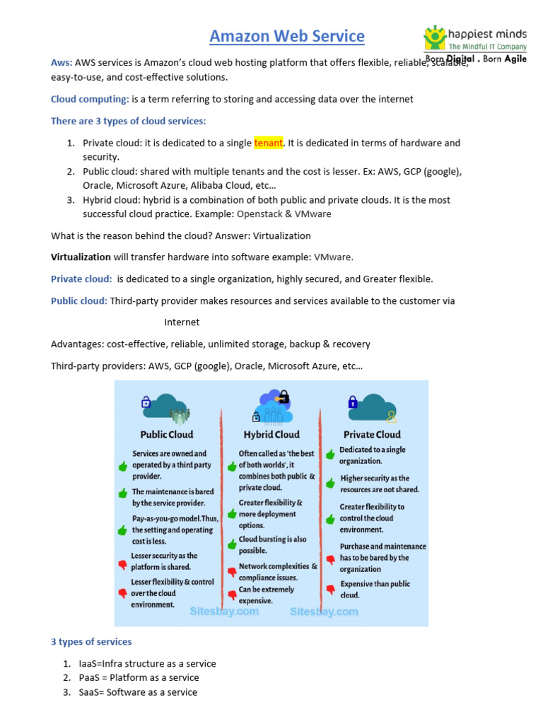 AWS Cloud Computing Overview and Notes | PDF | Cloud Computing | Domain ...
