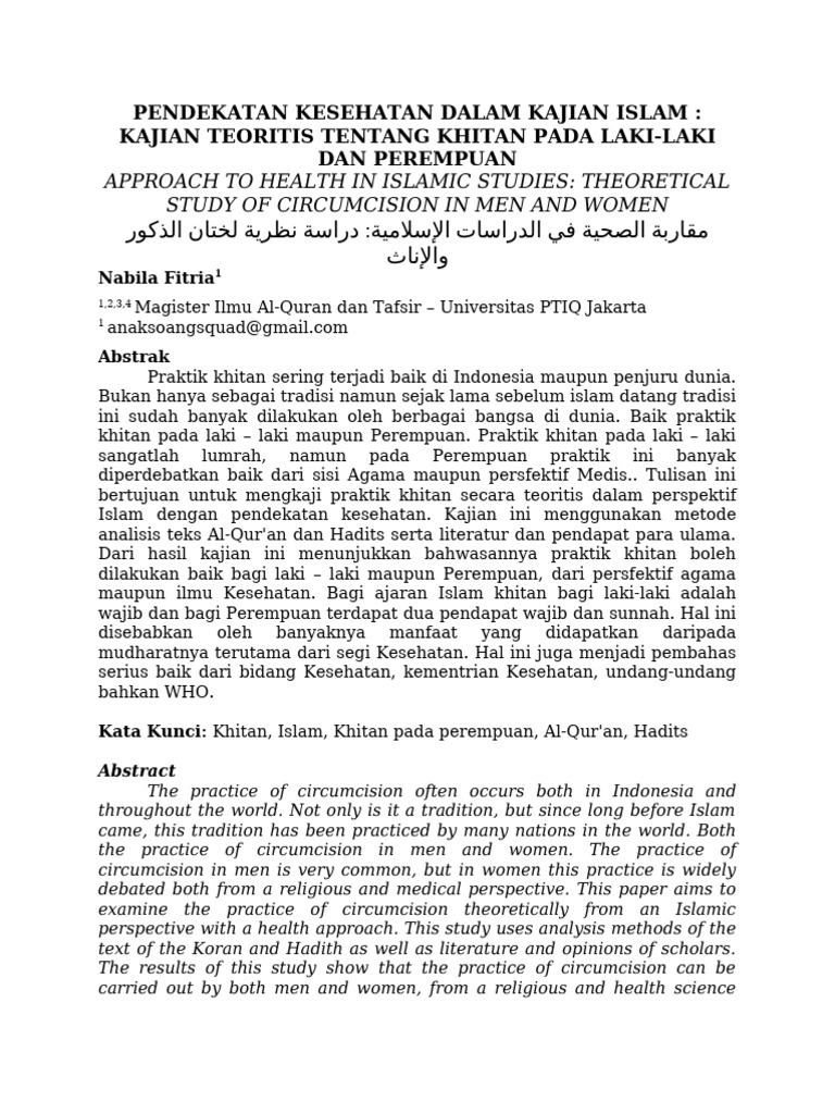 PDKT Kesehatan Dalam Kajian Islam Nabila Fitria | PDF