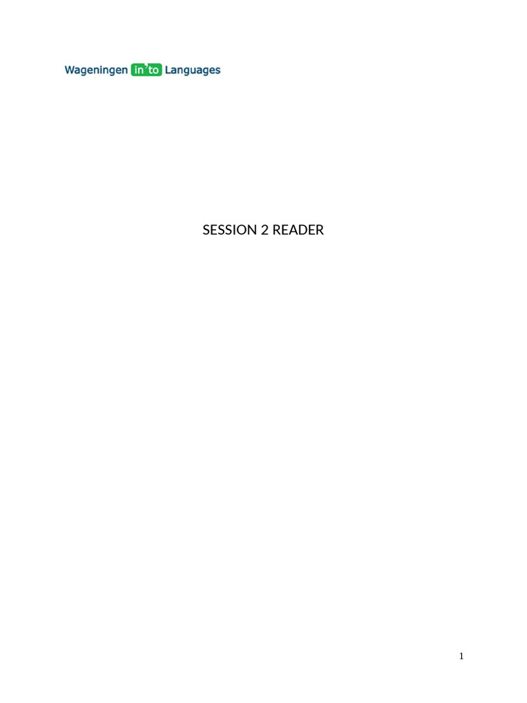 Session 2 Reader | PDF | Gift | Subject (Grammar)