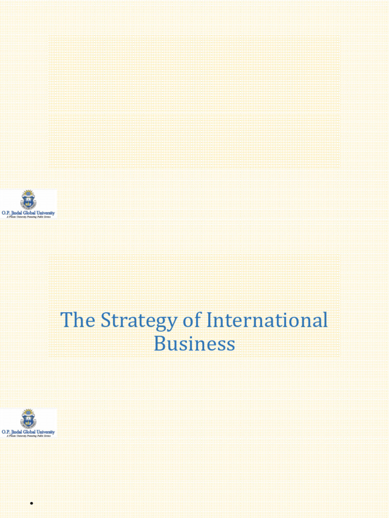 Session 13 The Strategy of International Business - Student | PDF ...