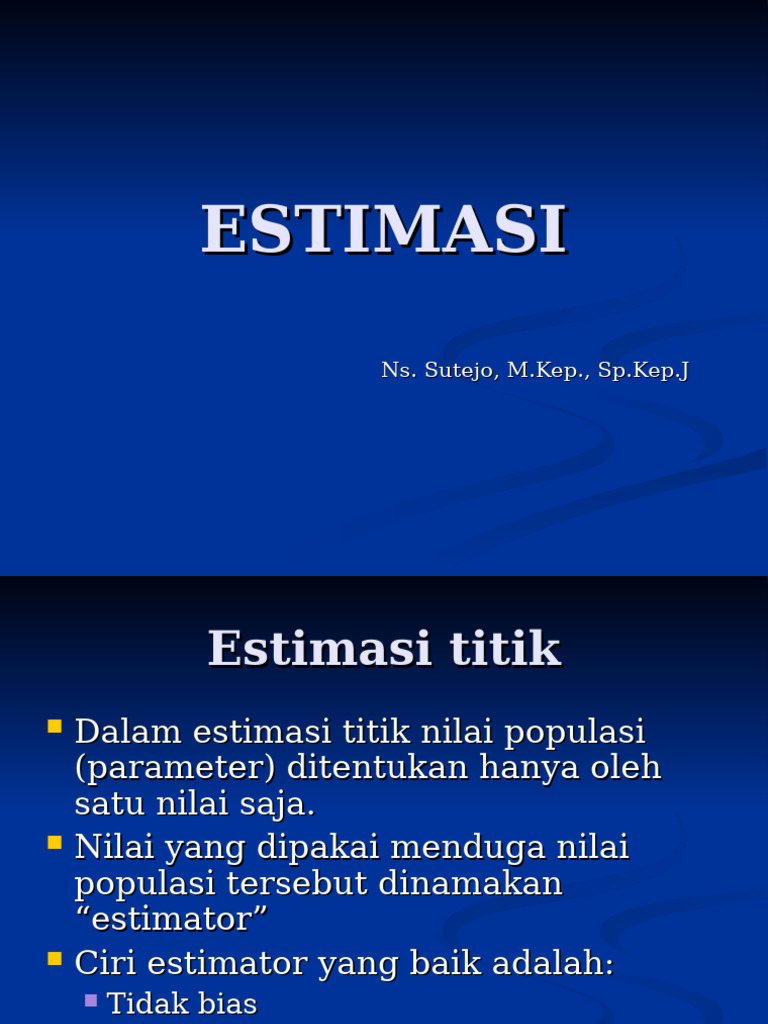 Estimasi | PDF