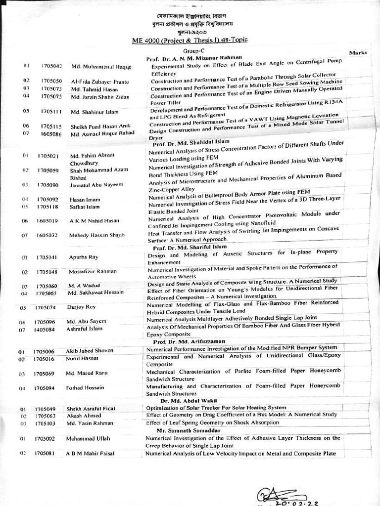 Thesis List 2k17 | PDF