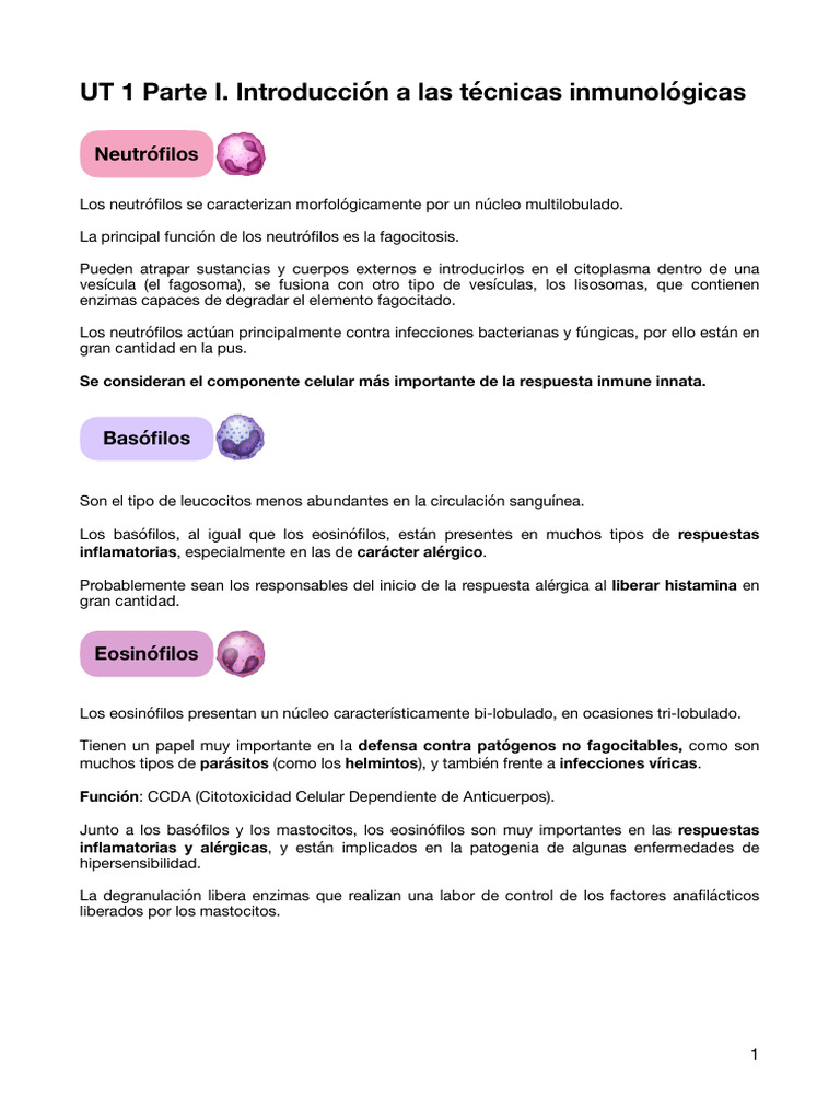 Introducción a Técnicas Inmunológicas | PDF | Sistema complementario ...