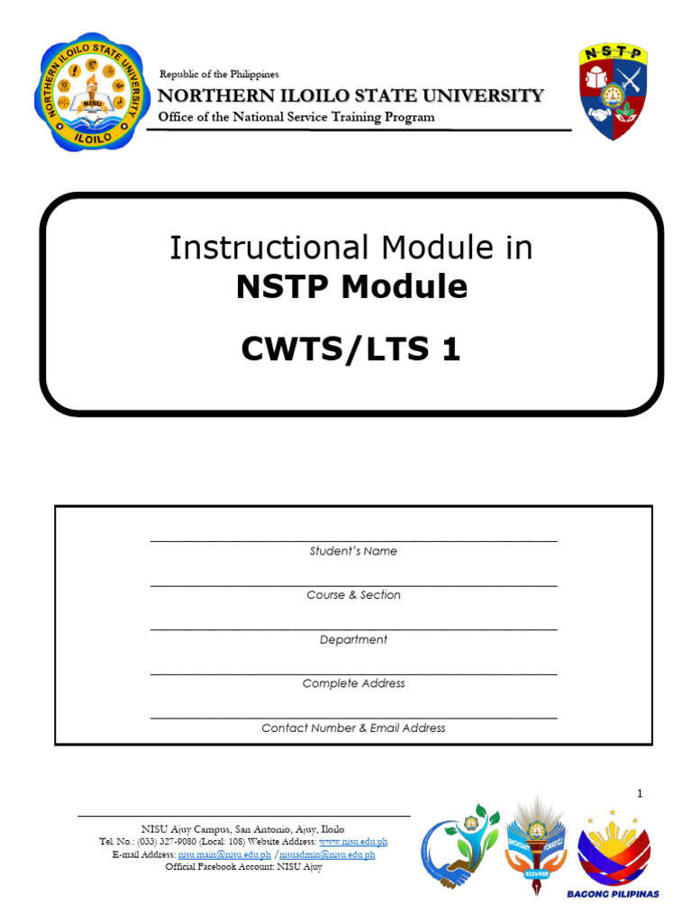 NISU Ajuy CWTSLTS Modules | PDF | Corporate Social Responsibility ...