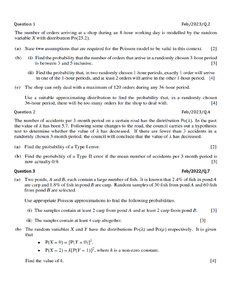 Poisson Distribution | PDF