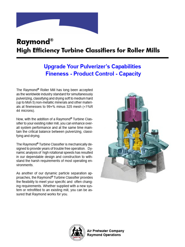 PB0401-2 Raymond Turbine Classifier For Roller Mill | PDF | Secondary ...