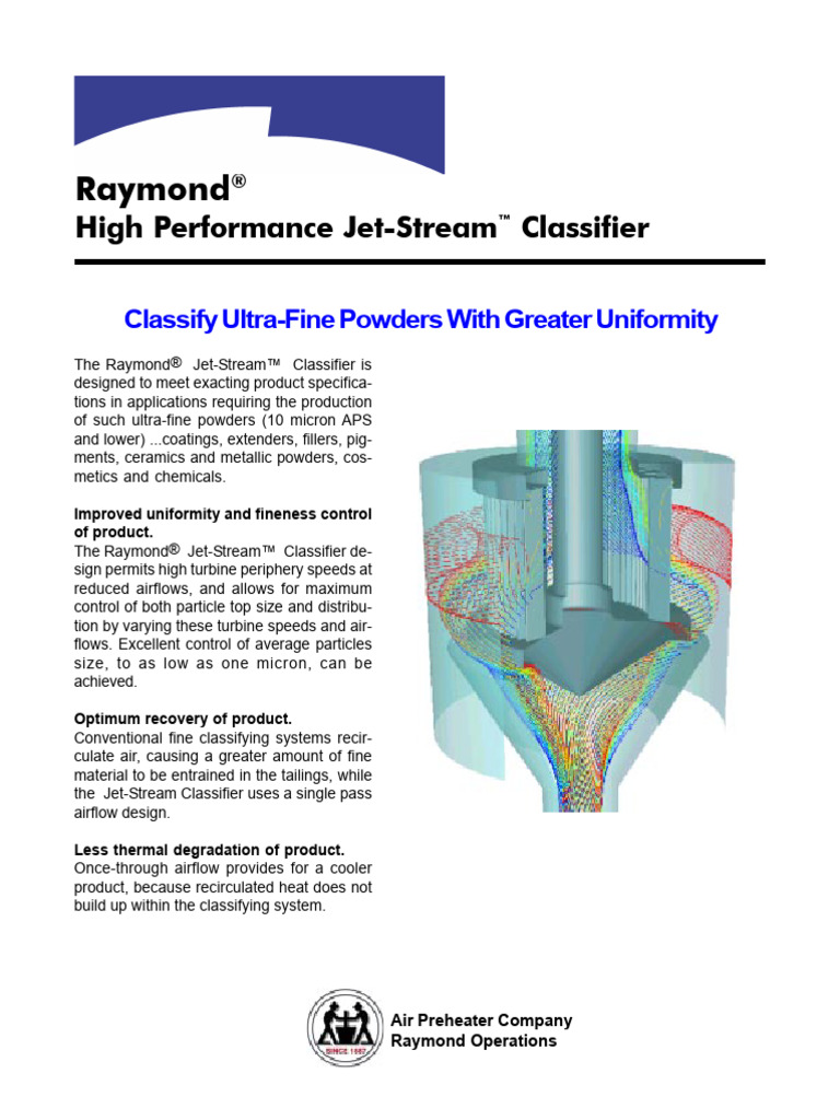 PB0201 Raymond Jet Stream Classifier | PDF | Jet Stream | Materials