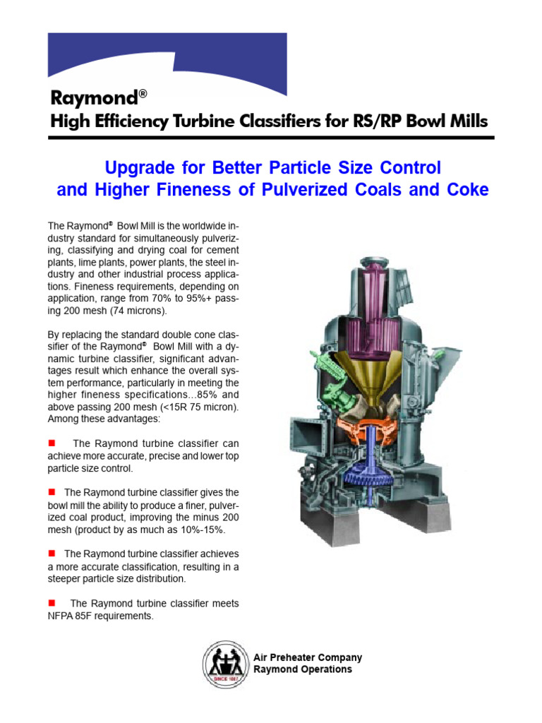 PB0501 Turbine Classifiers For RSRP Bowl Mill | PDF | Secondary Sector ...