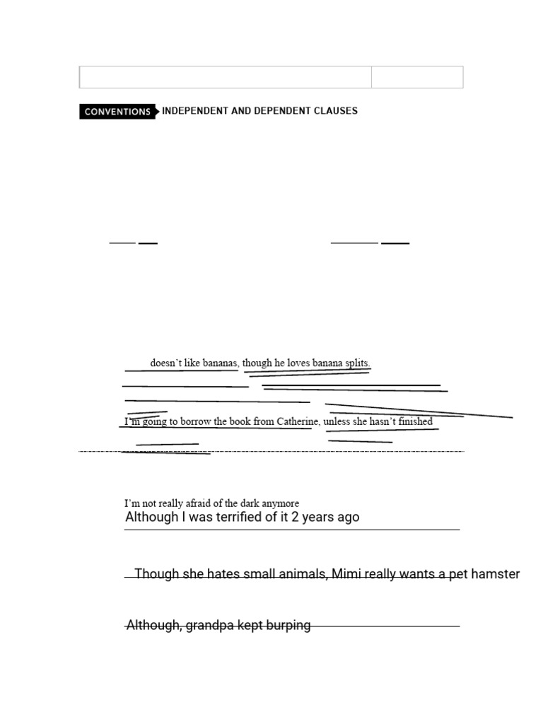 Kami Export - Yaseen Alaama - Independent and Dependent Clauses ...
