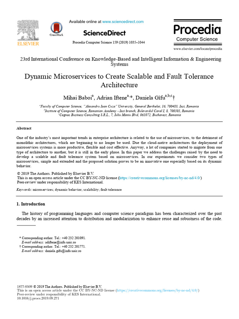 Dynamic Microservices To Create Scalable and Fault Tolerance | PDF | Computer Network | Service ...