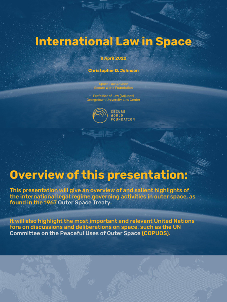International Law in Space | PDF | United Nations | International Relations