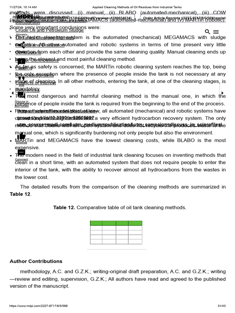 Efficient Oil Tank Cleaning Methods | PDF